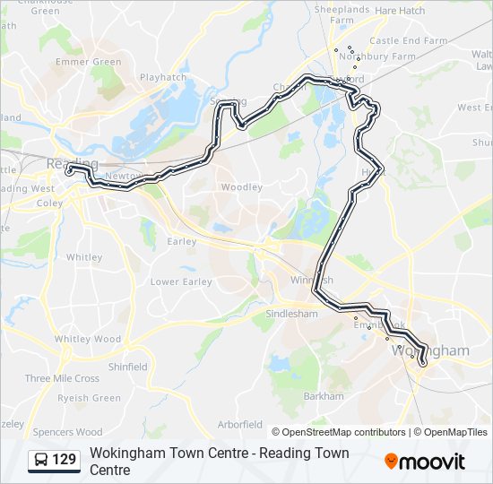 129 Route: Schedules, Stops & Maps - Reading Town Centre (Updated)