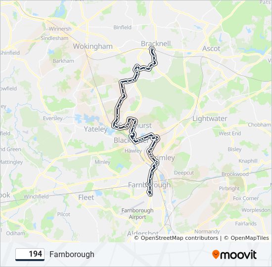 194 Route: Schedules, Stops & Maps - Farnborough (Updated)