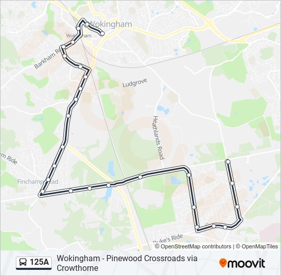 125a Route: Schedules, Stops & Maps - Wokingham Town Centre (Updated)