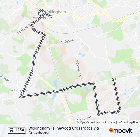 125a Route: Schedules, Stops & Maps - Crowthorne (Updated)