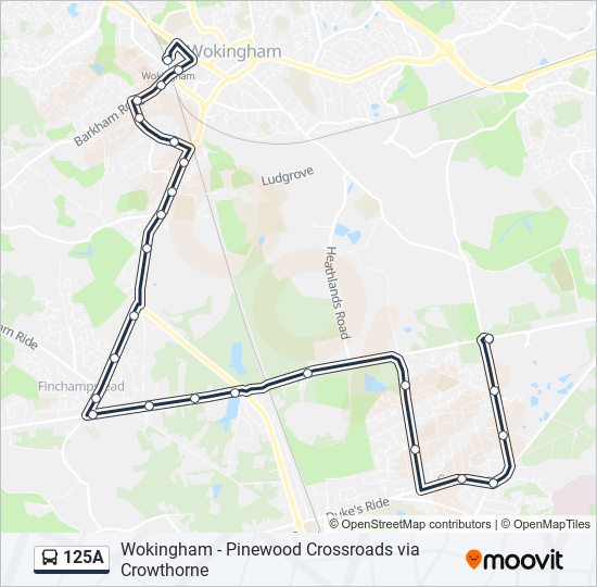 125a Route: Schedules, Stops & Maps - Crowthorne (Updated)