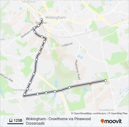 125b Route: Schedules, Stops & Maps - Wokingham (Updated)