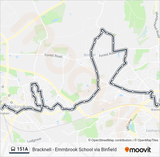 151A Route: Schedules, Stops & Maps - Bracknell (Updated)