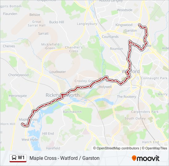 w1 Route: Schedules, Stops & Maps - Garston (Updated)