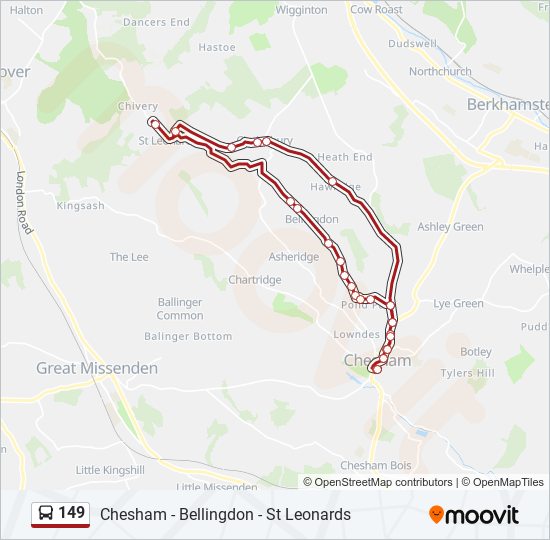 149 Route: Schedules, Stops & Maps - Chesham (Updated)