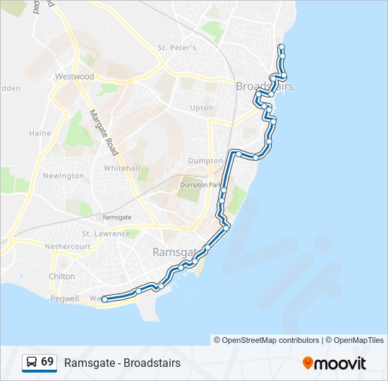69 Route: Schedules, Stops & Maps - Ramsgate (Updated)