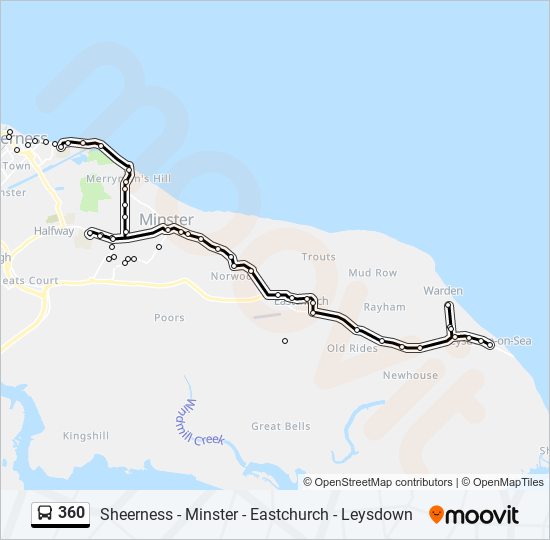 360 Route: Schedules, Stops & Maps - Sheerness (Updated)