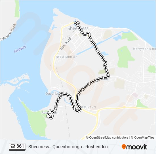 361 Route: Schedules, Stops & Maps - Rushenden (Updated)