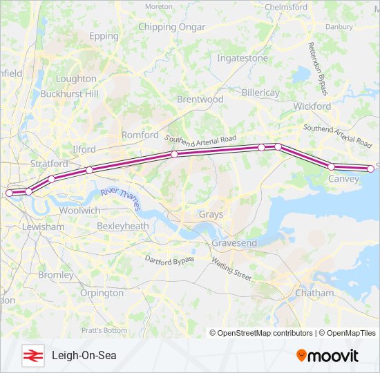 c2c Route: Schedules, Stops & Maps - Leigh-On-Sea (Updated)