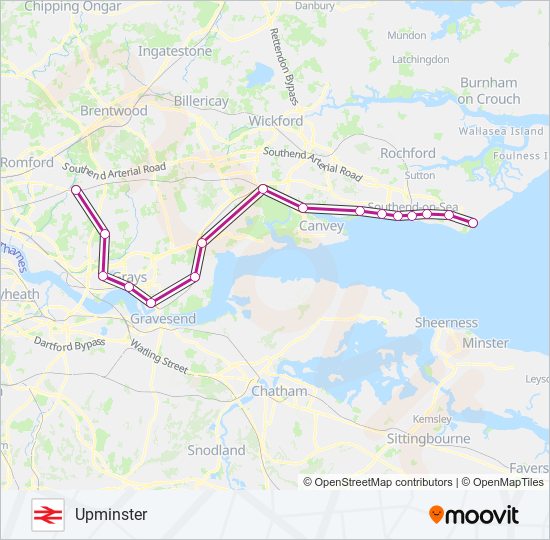 c2c Route: Schedules, Stops & Maps - Upminster (Updated)
