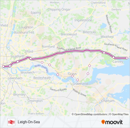 c2c Route: Schedules, Stops & Maps - Leigh-On-Sea (Updated)