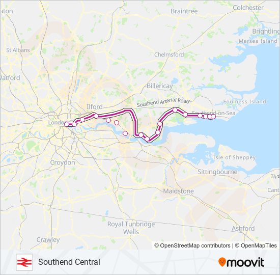 c2c Route: Schedules, Stops & Maps - Southend Central (Updated)