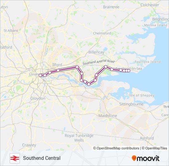 c2c Route: Schedules, Stops & Maps - Southend Central (Updated)