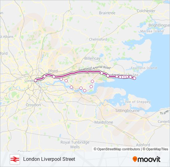 c2c Route: Schedules, Stops & Maps - London Liverpool Street (Updated)