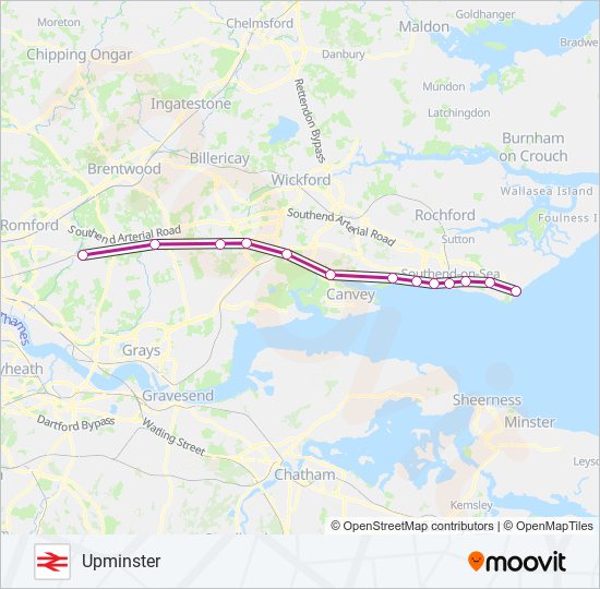 c2c Route: Schedules, Stops & Maps - Upminster (Updated)