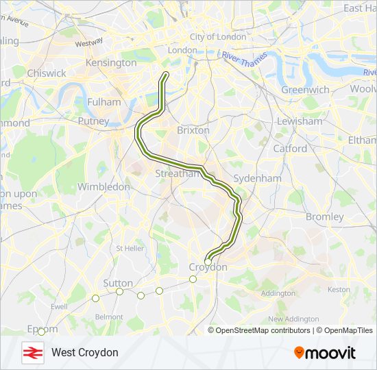 southern Route: Schedules, Stops & Maps - West Croydon (Updated)