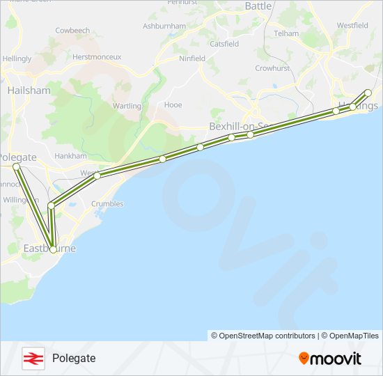 southern Route: Schedules, Stops & Maps - Polegate (Updated)