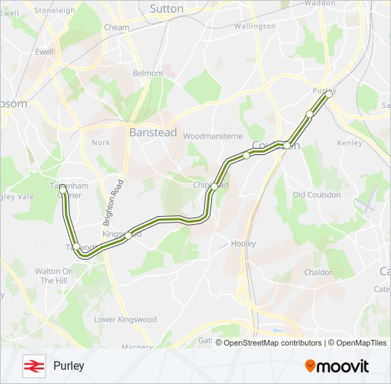 southern Route: Schedules, Stops & Maps - Purley (Updated)
