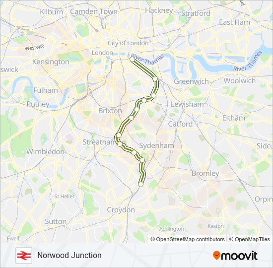 southern Route: Schedules, Stops & Maps - Norwood Junction (Updated)