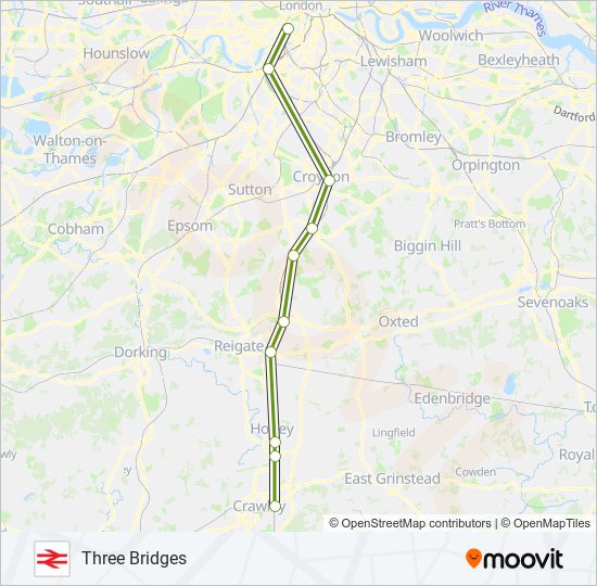 southern Route: Schedules, Stops & Maps - Three Bridges (Updated)