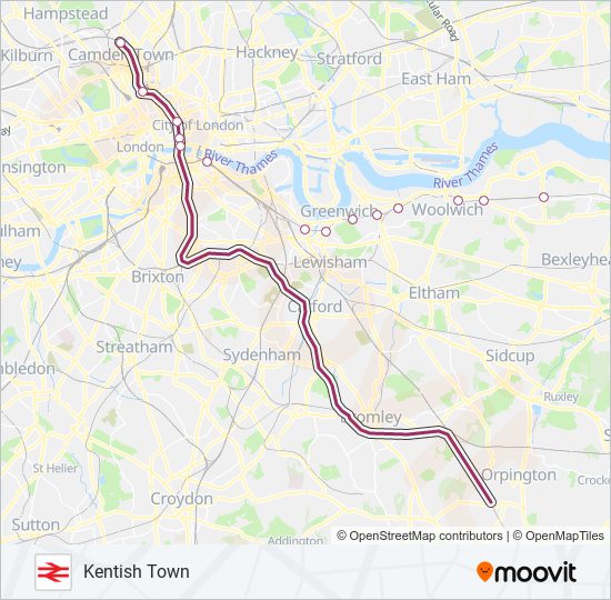 thameslink Route: Schedules, Stops & Maps - Kentish Town (Updated)