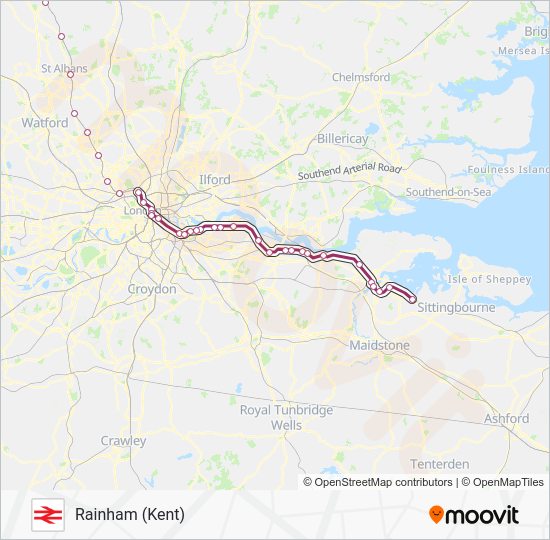 THAMESLINK Route: Schedules, Stops & Maps - Rainham (Kent) (Updated)