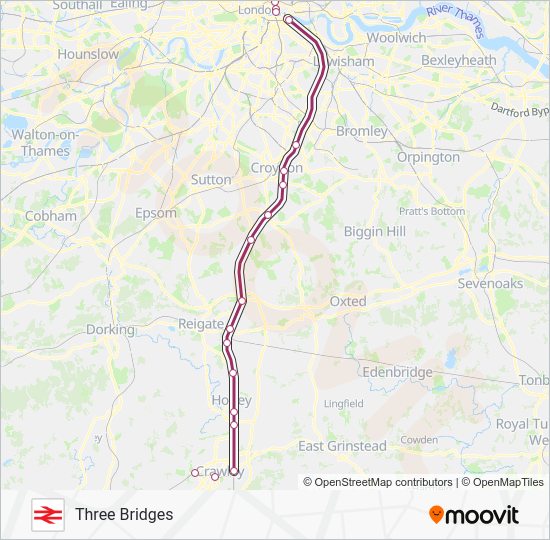 THAMESLINK Route: Schedules, Stops & Maps - Three Bridges (Updated)