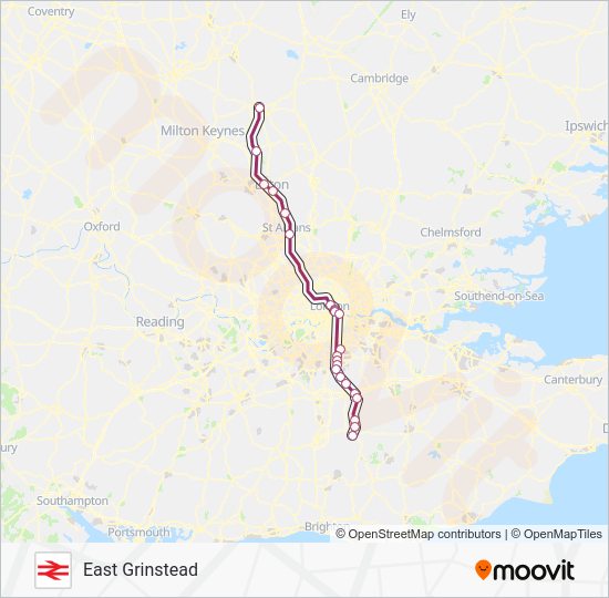 THAMESLINK Route: Schedules, Stops & Maps - East Grinstead (Updated)