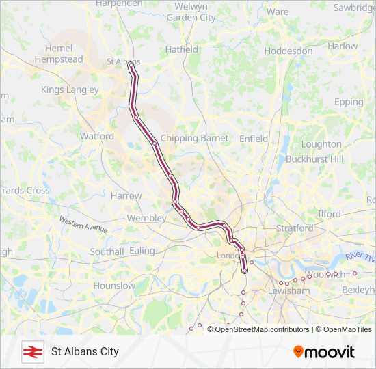 THAMESLINK Route: Schedules, Stops & Maps - St Albans City (Updated)