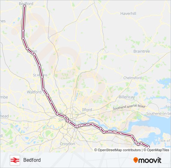 thameslink Route: Schedules, Stops & Maps - Bedford (Updated)