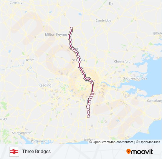 thameslink Route: Schedules, Stops & Maps - Three Bridges (Updated)