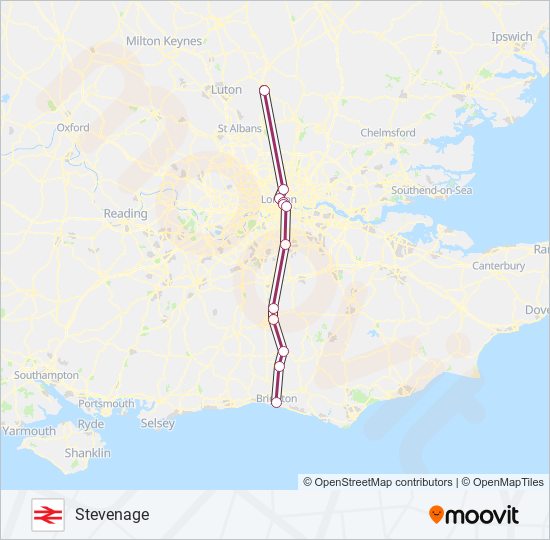 thameslink Route: Schedules, Stops & Maps - Stevenage (Updated)
