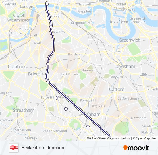 southeastern Route: Schedules, Stops & Maps - Beckenham Junction (Updated)