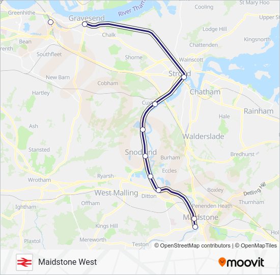 SOUTHEASTERN Route: Schedules, Stops & Maps - Maidstone West (Updated)