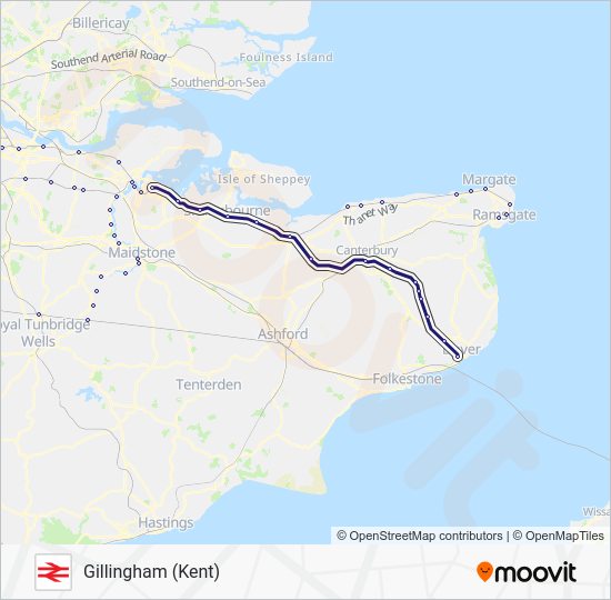 southeastern Route: Schedules, Stops & Maps - Gillingham (Kent) (Updated)