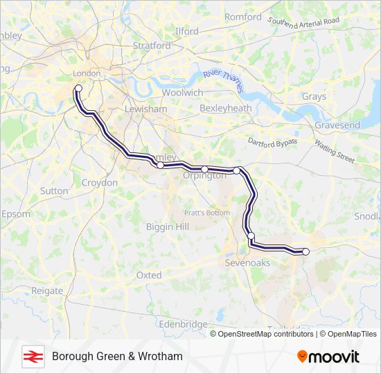 southeastern Route: Schedules, Stops & Maps - Borough Green & Wrotham ...