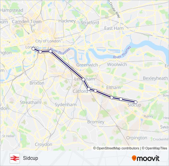 southeastern Route: Schedules, Stops & Maps - Sidcup (Updated)