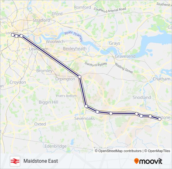 southeastern Route: Schedules, Stops & Maps - Maidstone East (Updated)
