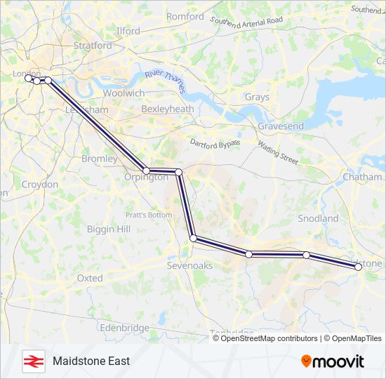 southeastern Route: Schedules, Stops & Maps - Maidstone East (Updated)