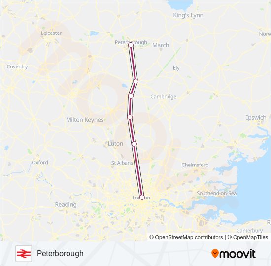 great northern Route: Schedules, Stops & Maps - Peterborough (Updated)