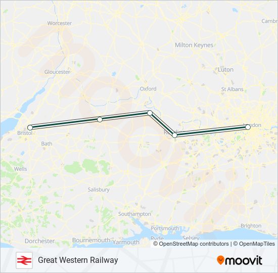 great western railway Route: Schedules, Stops & Maps - Bristol Parkway ...