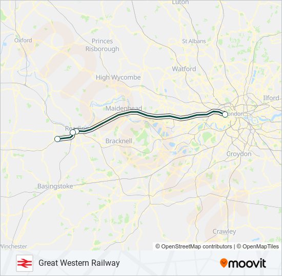 great western railway Route: Schedules, Stops & Maps - Theale (Updated)