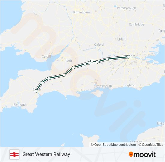 great western railway Route: Schedules, Stops & Maps - Exeter St Davids ...