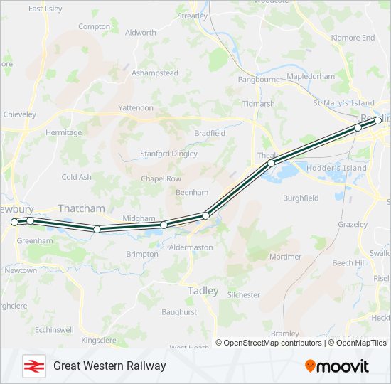 great western railway Route: Schedules, Stops & Maps - Newbury (Updated)