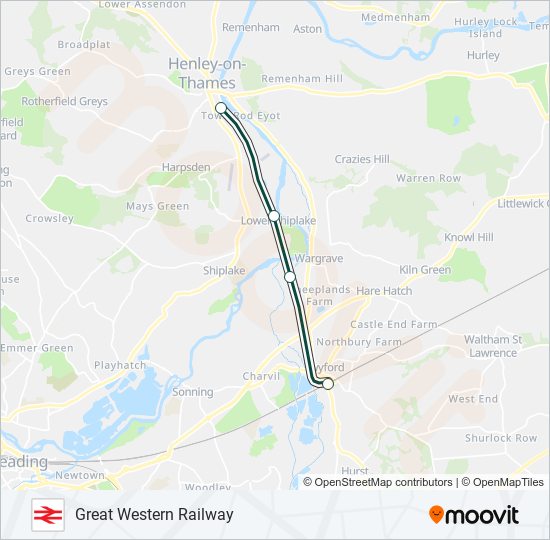 great western railway Route: Schedules, Stops & Maps - Twyford (Updated)