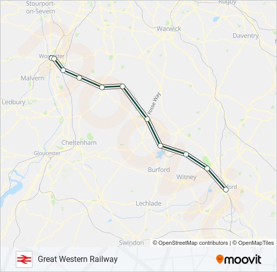 great western railway Route: Schedules, Stops & Maps - Oxford (Updated)