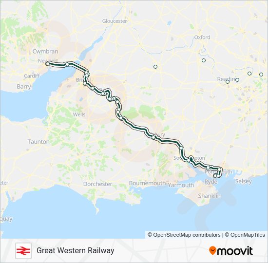 GREAT WESTERN RAILWAY Route: Schedules, Stops & Maps - Newport (S Wales ...