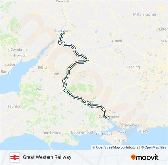 great western railway Route: Schedules, Stops & Maps - Southampton ...
