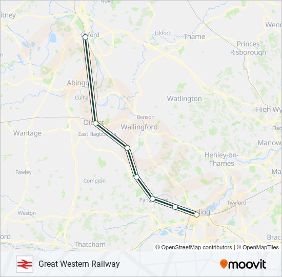 great western railway Route: Schedules, Stops & Maps - Oxford (Updated)