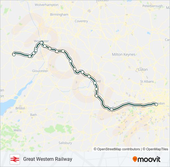 great western railway Route: Schedules, Stops & Maps - Hereford (Updated)